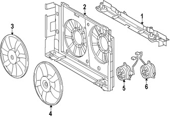 Cubierta de ventilador de enfriamiento del motor Original para Toyota ...