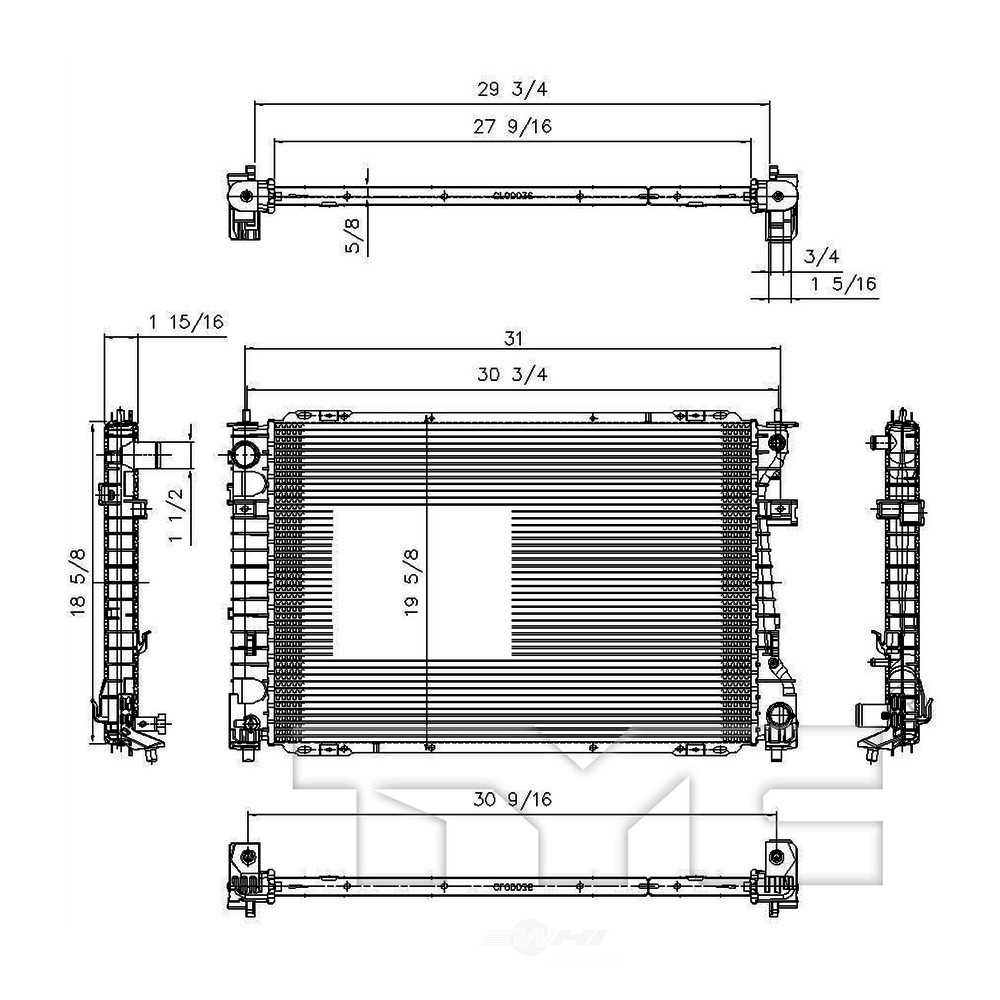 Montura del radiador para Ford Escape Mercury Mariner Mazda Tribute ...