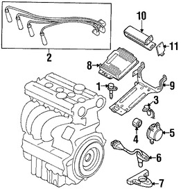 Juego de cables de bujía Original para Volvo S40 Volvo V40 Marca VOLVO ...