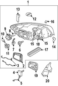 Bombilla de luz de estacionamiento / cruce Original para Volvo S40 ...