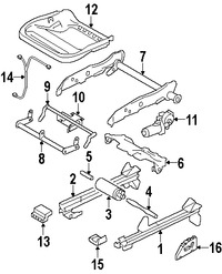 Cubierta de Riel de Asiento Original para Volvo S40 Volvo V50 Volvo C30 ...