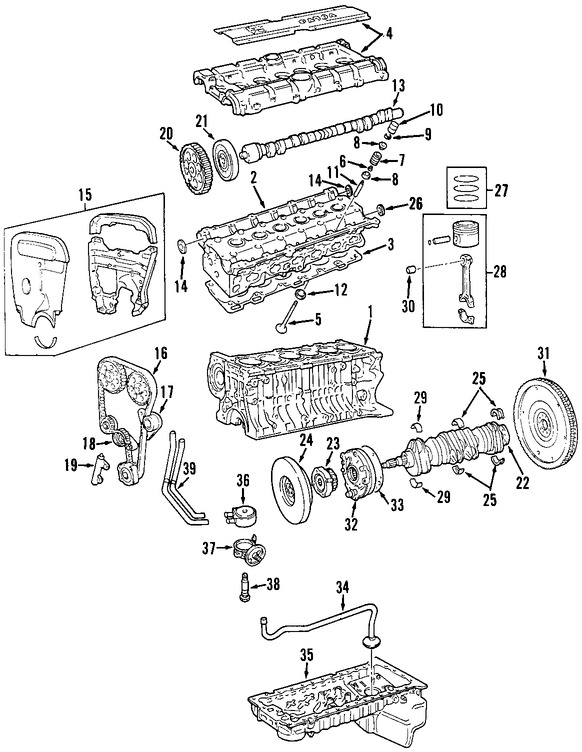 Sello del árbol de levas para Volvo 850 1997